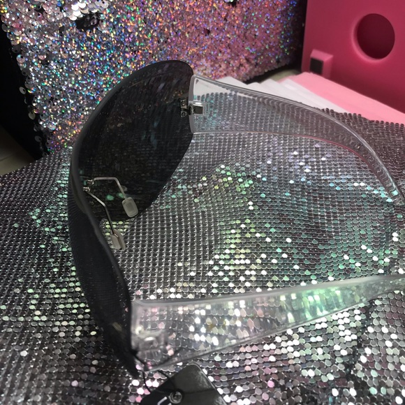 Accessories | Oversized Silver Mirror Reflective Rave Club Sunglasses ...